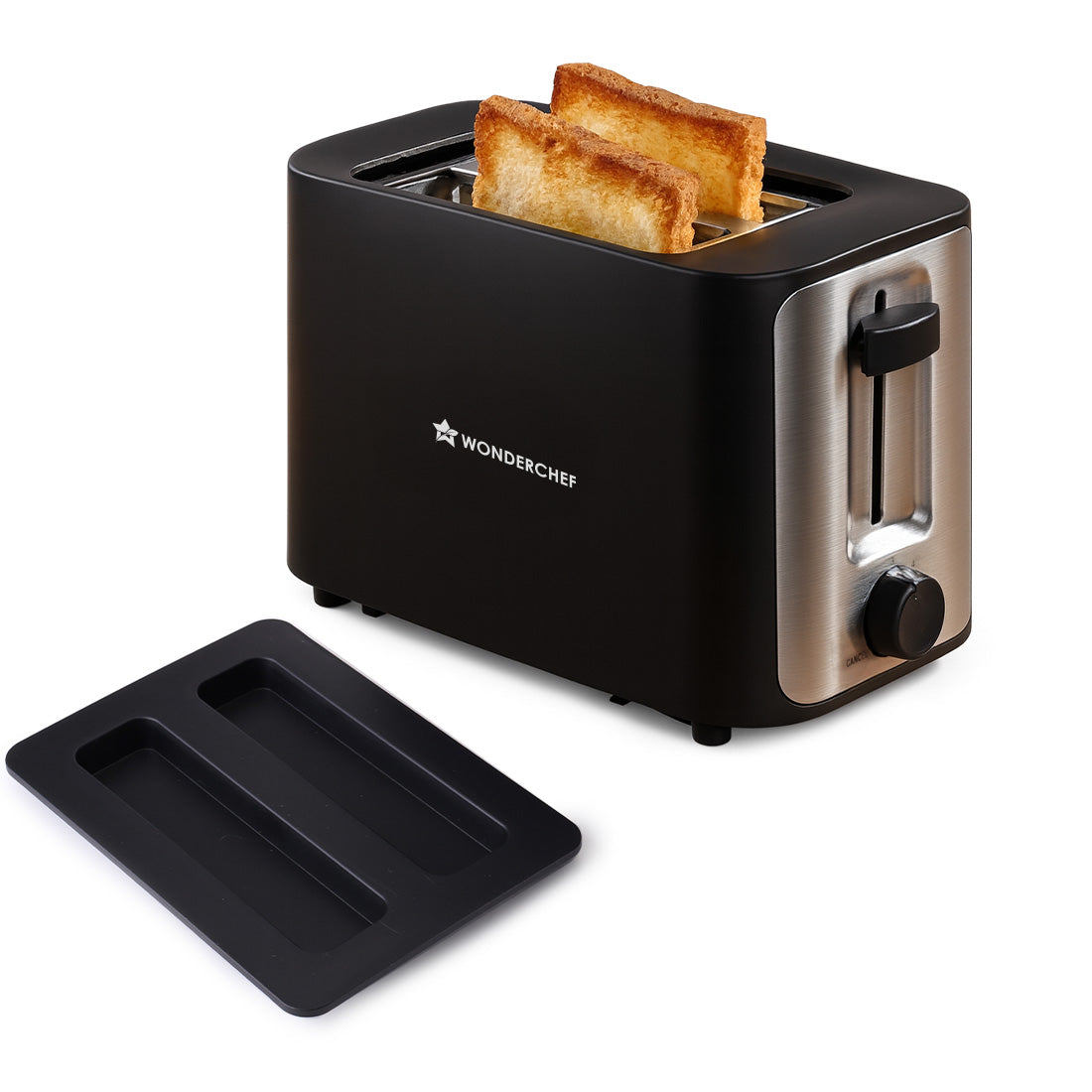 Roma 2-Slice Pop-up Toaster with Lid Cover, 6 Browning Options for Gol