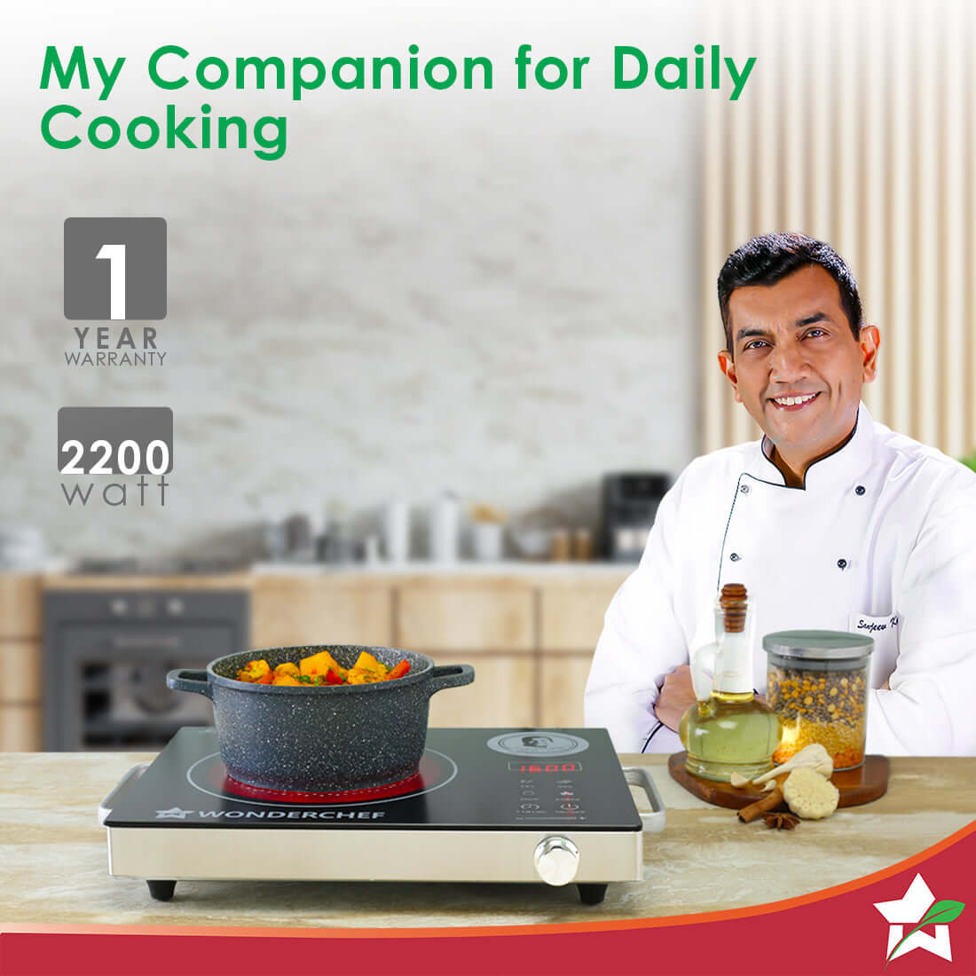 Easy Cook Infrared Cooktop | 2200 Watt Induction Cooktop | LED Digital ...