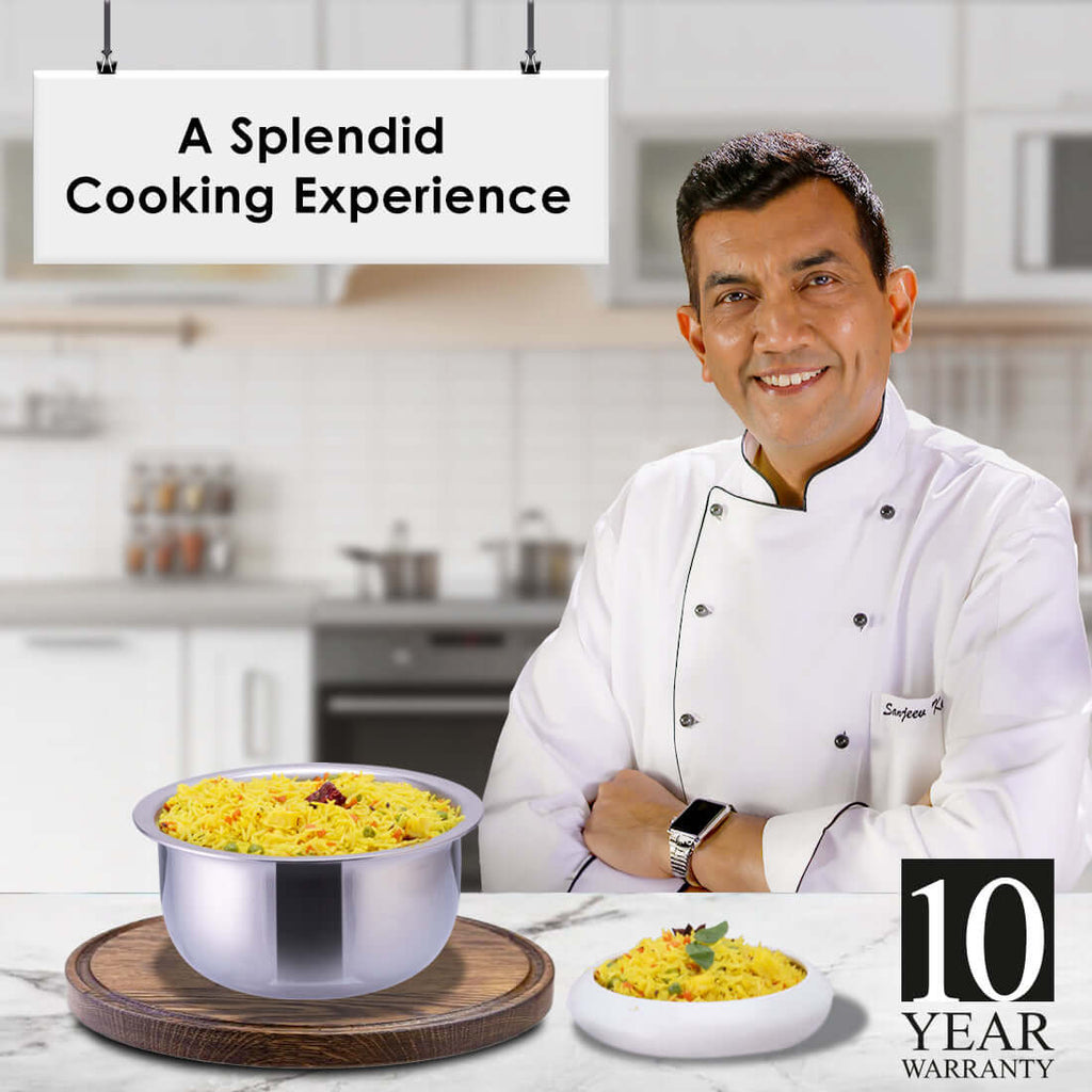 Wonderchef Nigella 3-Ply Stainless Steel Cooking Pot 14cm | Cookware Online