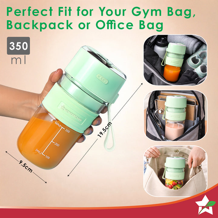 Nutri-cup Zip Portable Blender | 350ml | Blend & Sip with Flip Top Sip