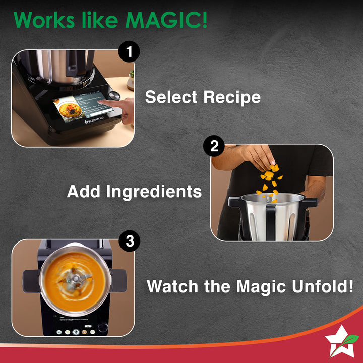 Wonderchef Renewed Chef Magic | All-in-One Kitchen Robot | Automatic C