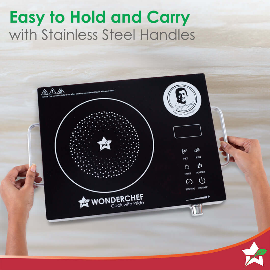 Easy Cook Infrared Cooktop | 2200 Watt Induction Cooktop | LED Digital ...