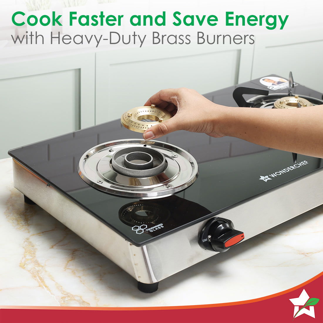 Galaxy 2 Burner Cooktop | 1 Medium, 1 Small Wide Spaced Burners | High ...