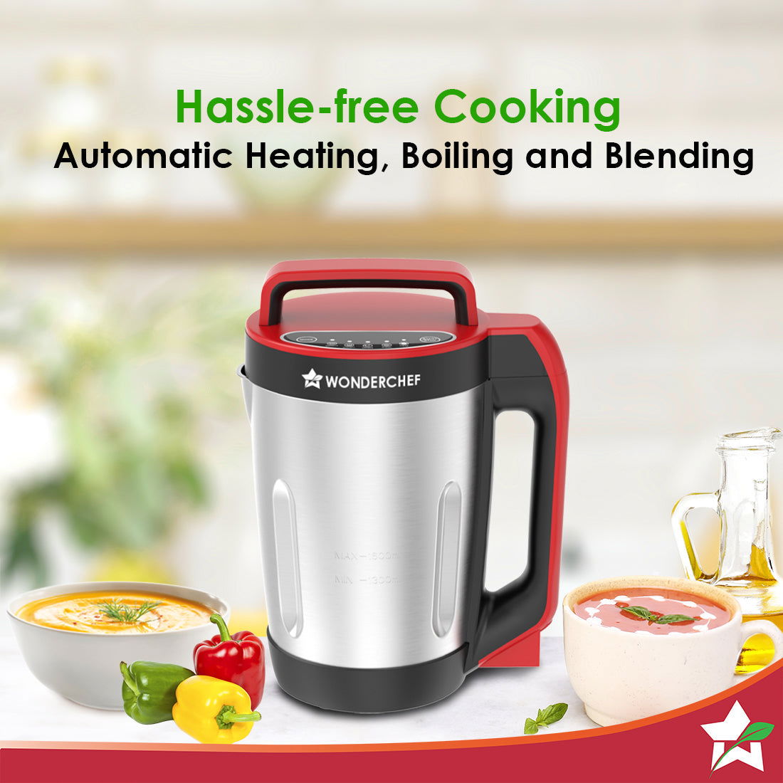 NEO Automatic Soup Maker | 1.6 Litre | 900W Heater | Stainless Steel B ...