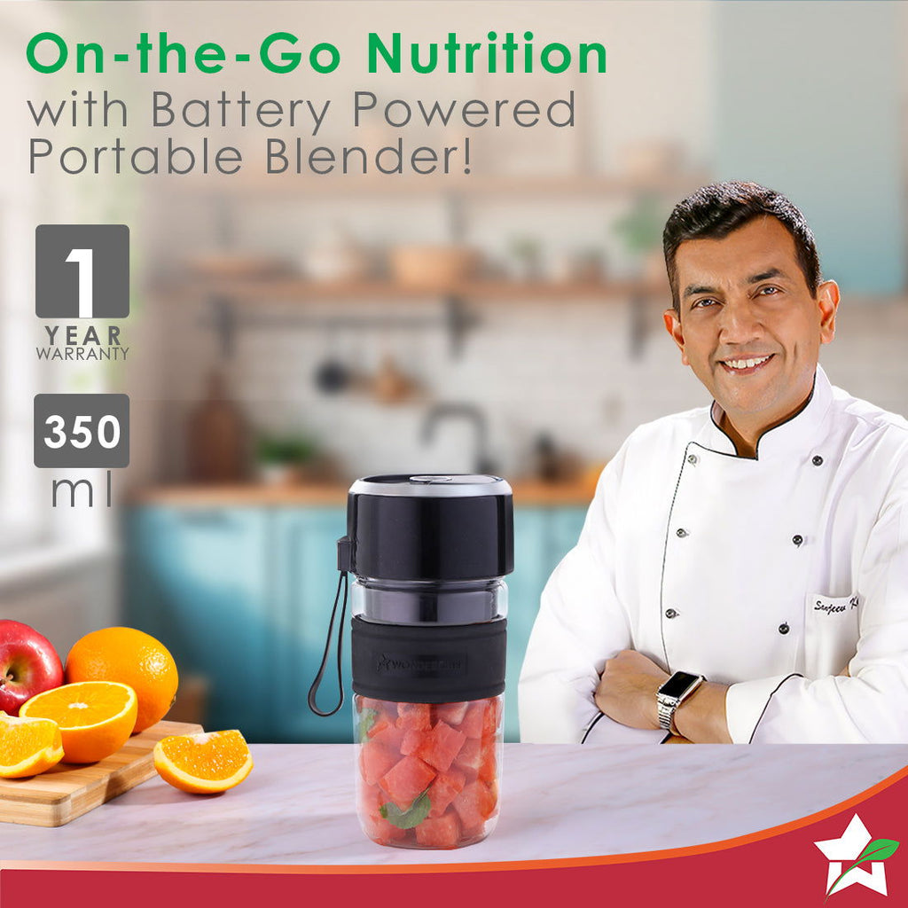 Nutri-cup Zip Portable Blender | 350ml | Blend & Sip with Flip Top Sip ...