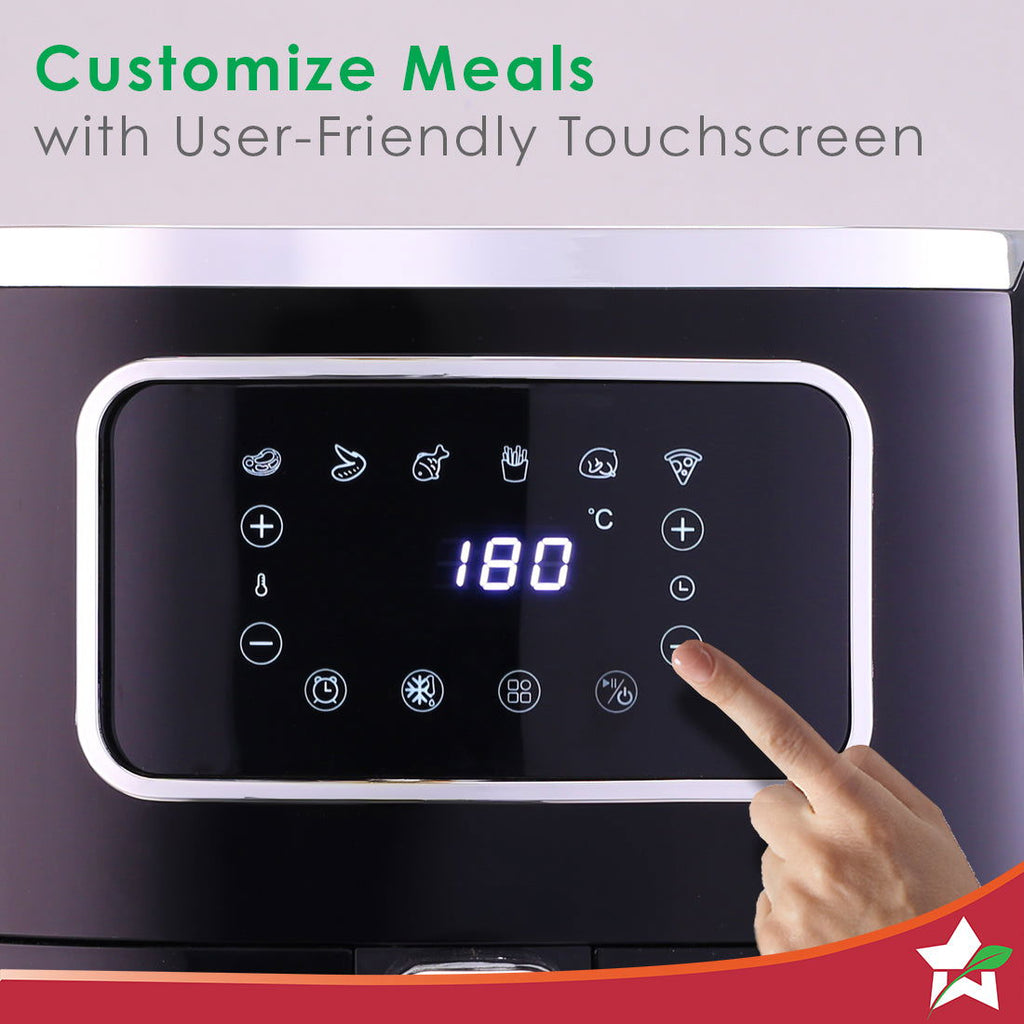 Platinum Plus Digital Air Fryer | 5L With Window & Light | Fry, Bake ...