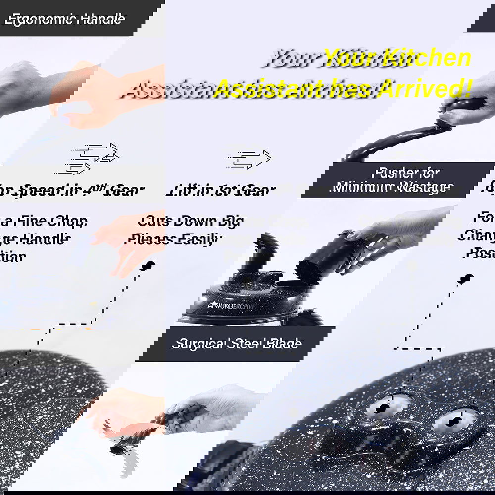 Wonderchef Turbo Dual Speed Food Processor | 6-in-1 food processor ...