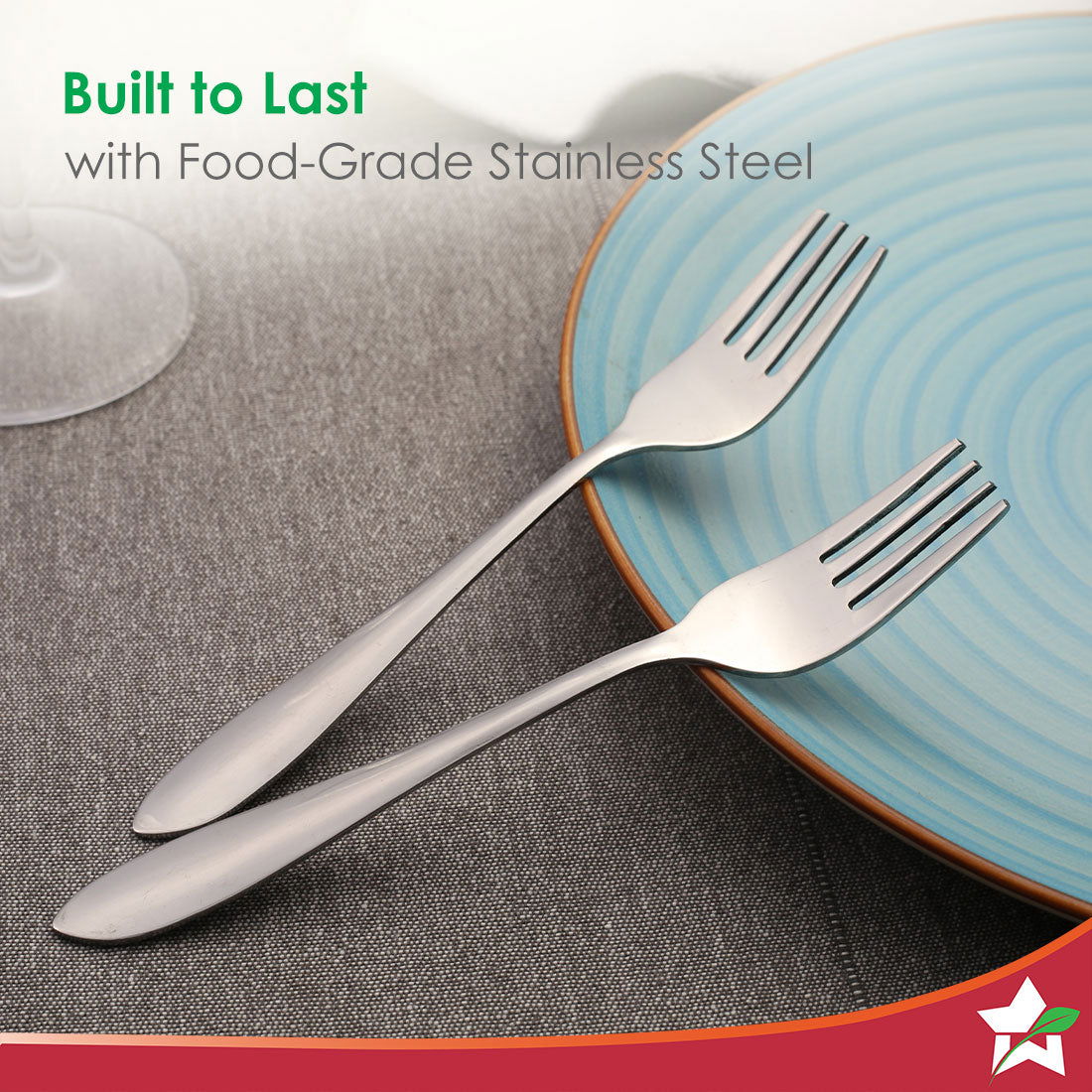 Venice Stainless Steel Fork Set of 6 | Classic Design and Gloss Finish ...