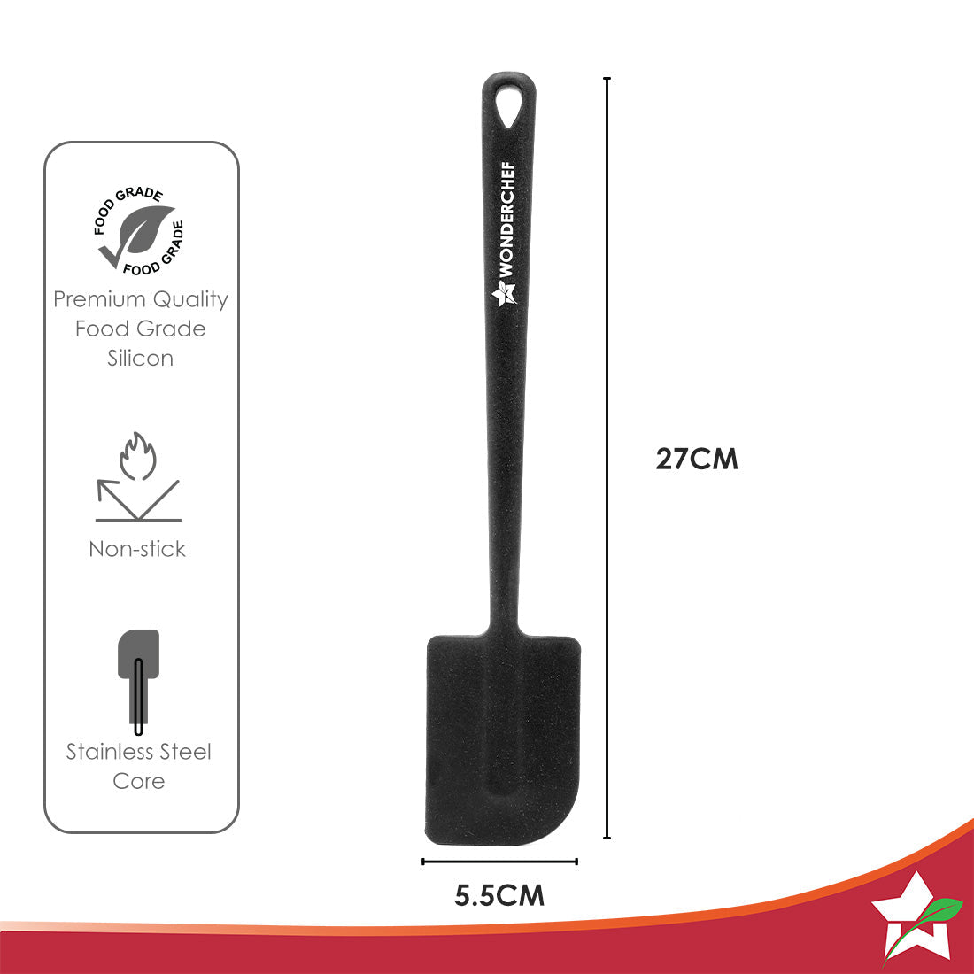 Waterstone Silicon Spatula | Stainless Steel Core | Food Grade Silicon ...