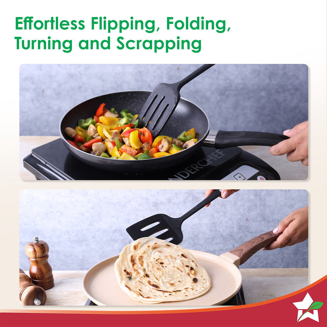 Waterstone Silicon Turner | Stainless Steel Core | Food Grade Silicone ...