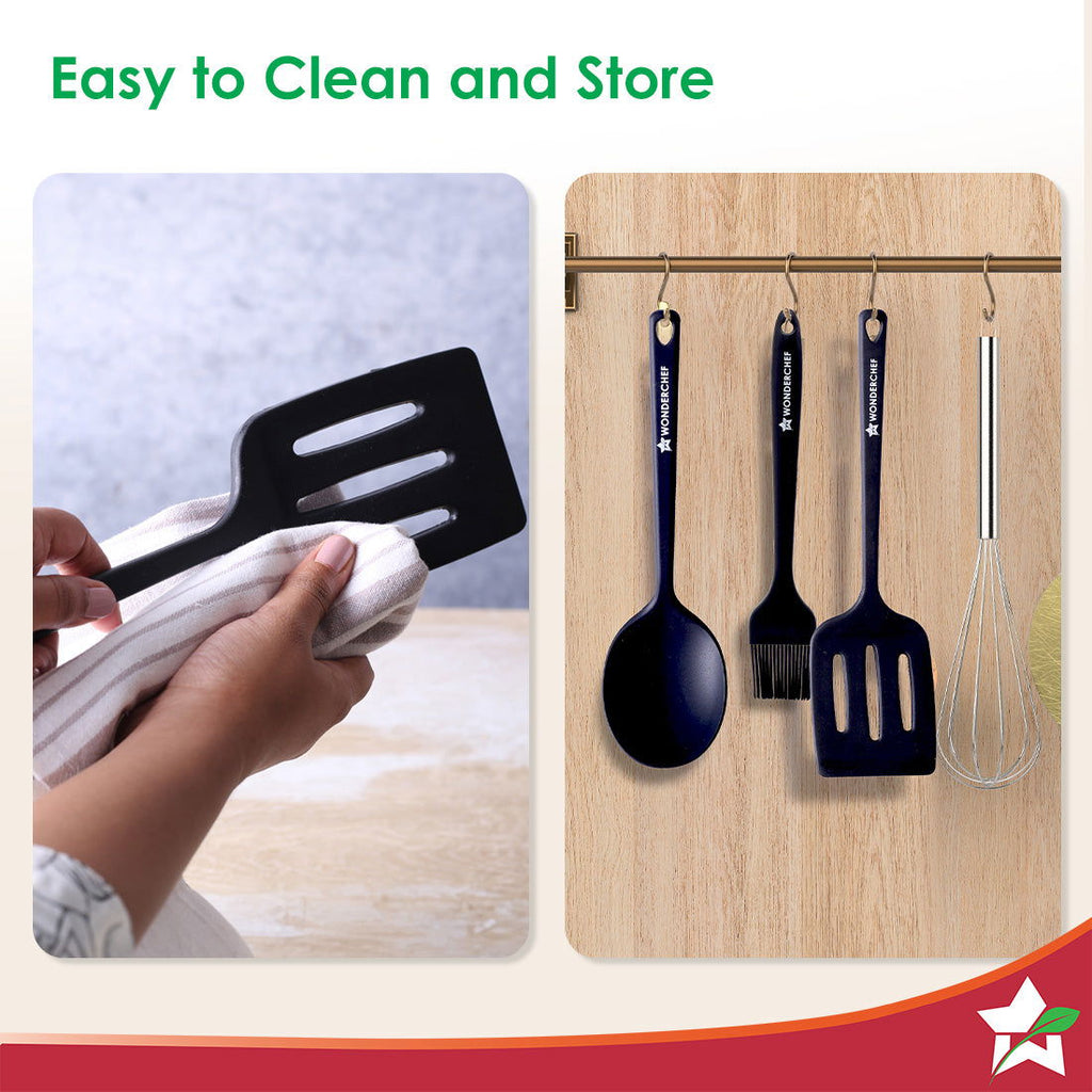 Waterstone Silicon Turner | Stainless Steel Core | Food Grade Silicone ...