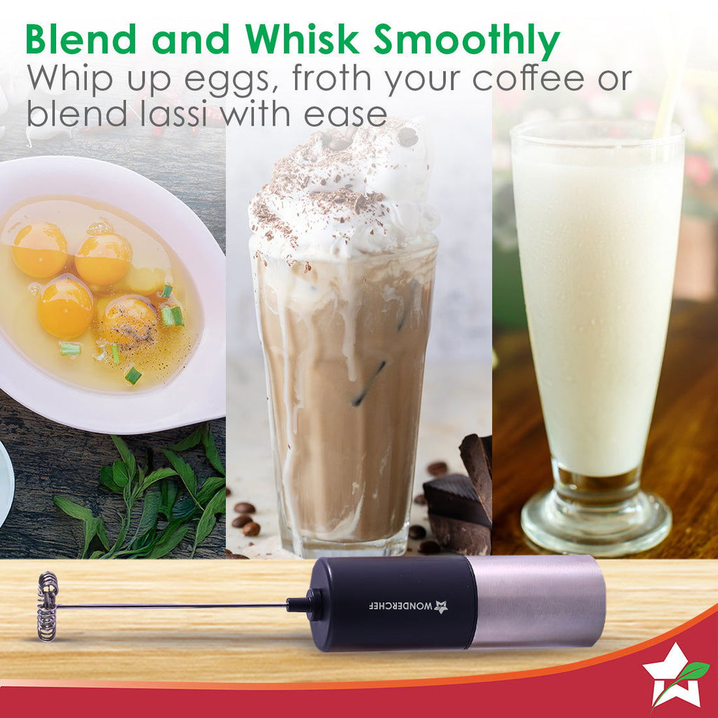 Wonderchef Regalia Milk Frother | Rich and Creamy Froth in Seconds | S ...