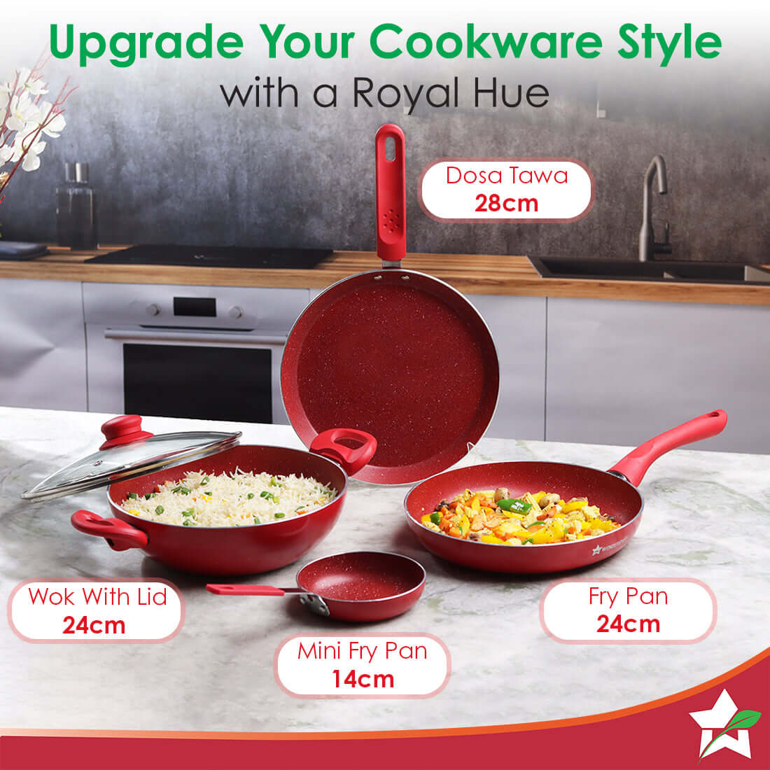 Load image into Gallery viewer, Royal Velvet Non-stick Cookware Set ...