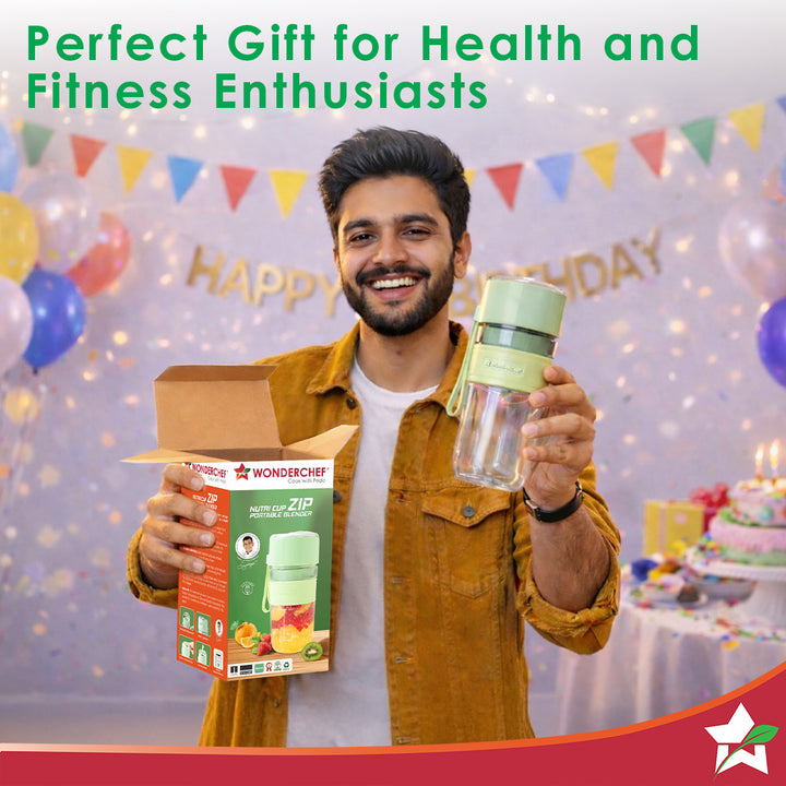 Nutri-cup Zip Portable Blender | 350ml | Blend & Sip with Flip Top Sip