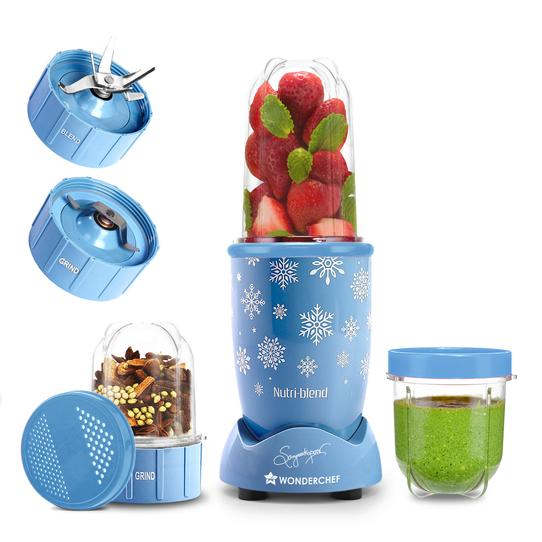 Wonderchef Nutri-blend 500W Mixer Grinder, 22000 RPM Motor, Smoothie M