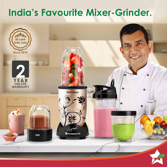 Nutri-blend 500W Mixer Grinder, 22000 RPM Motor, Smoothie Maker, Masal