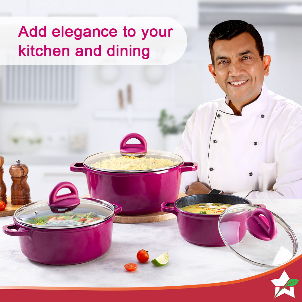 Wonderchef Ceramide Casserole Set | Non Stick Cookware Set Online