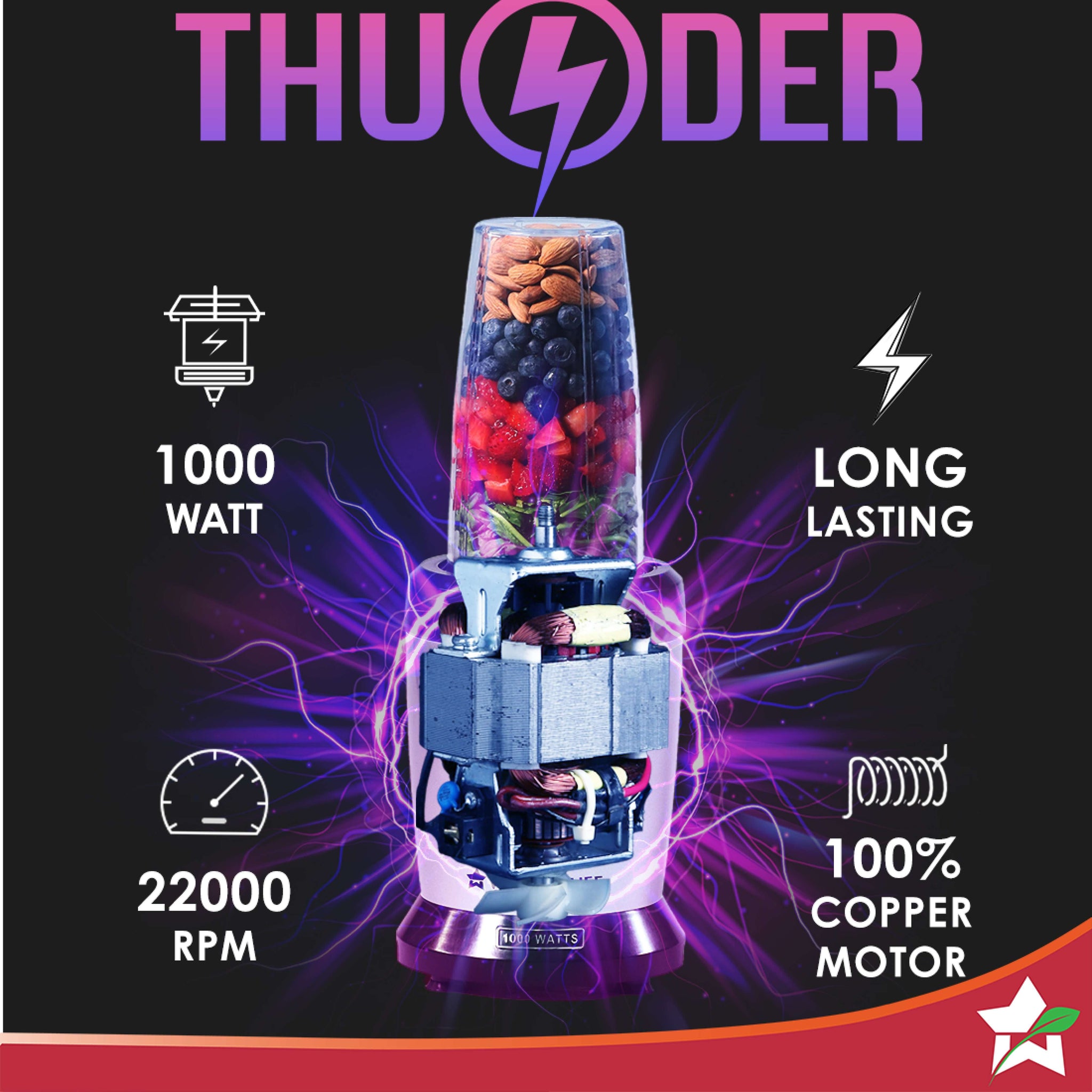 Load image into Gallery viewer, Nutri-blend Thunder Mixer, Grinder ...