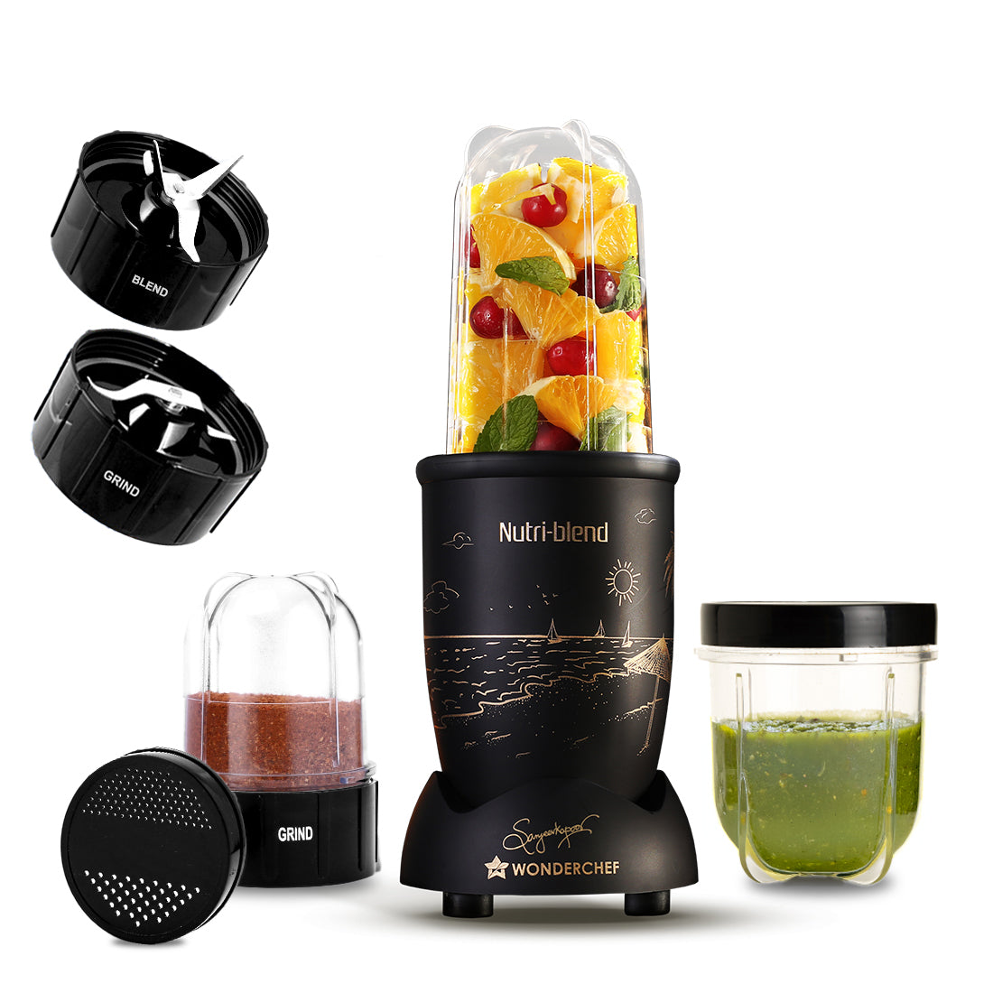 Nutri-blend Mist 500W Mixer Grinder, 22000 RPM, Smoothie Maker-Masala