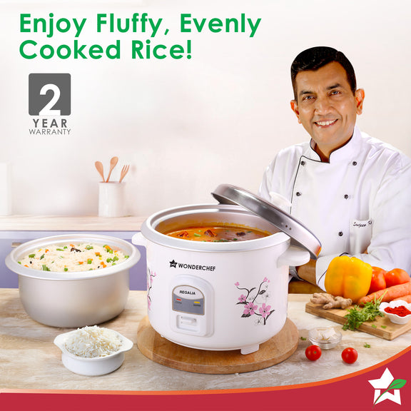 Regalia Electric Rice Cooker | 1.8 L, 700W | 2 Non-stick Bowls Serve 7