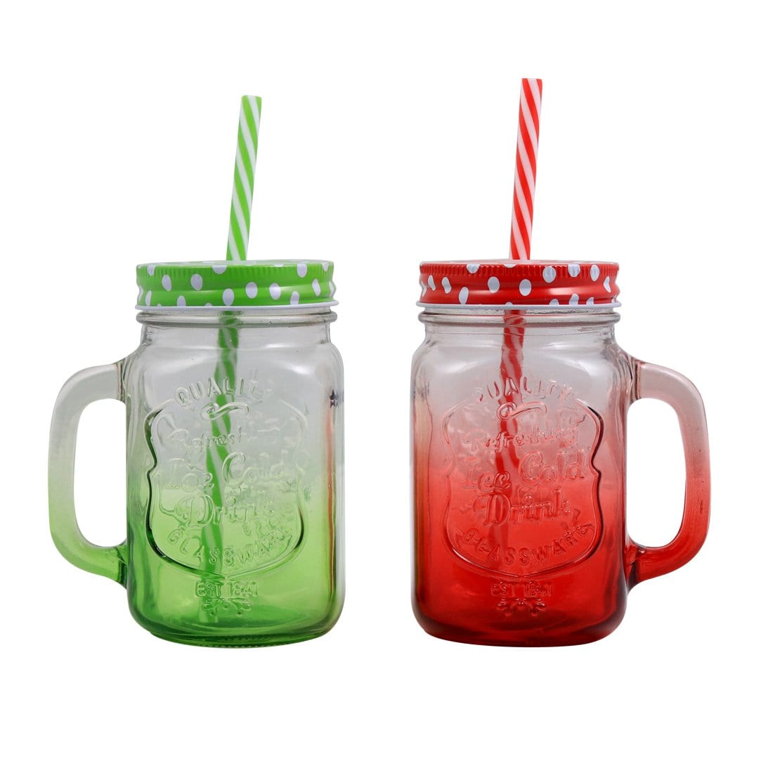 Wonderchef Mason Jar Set 450Ml (Red) | Best Glass Serving Jars Online ...