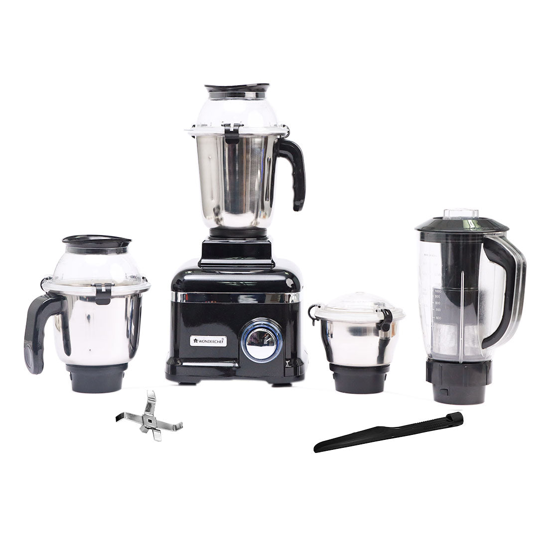 Sumo Black DLX Mixer Grinder with 4 Stainless Steel Jars, 1000 W in Bl ...