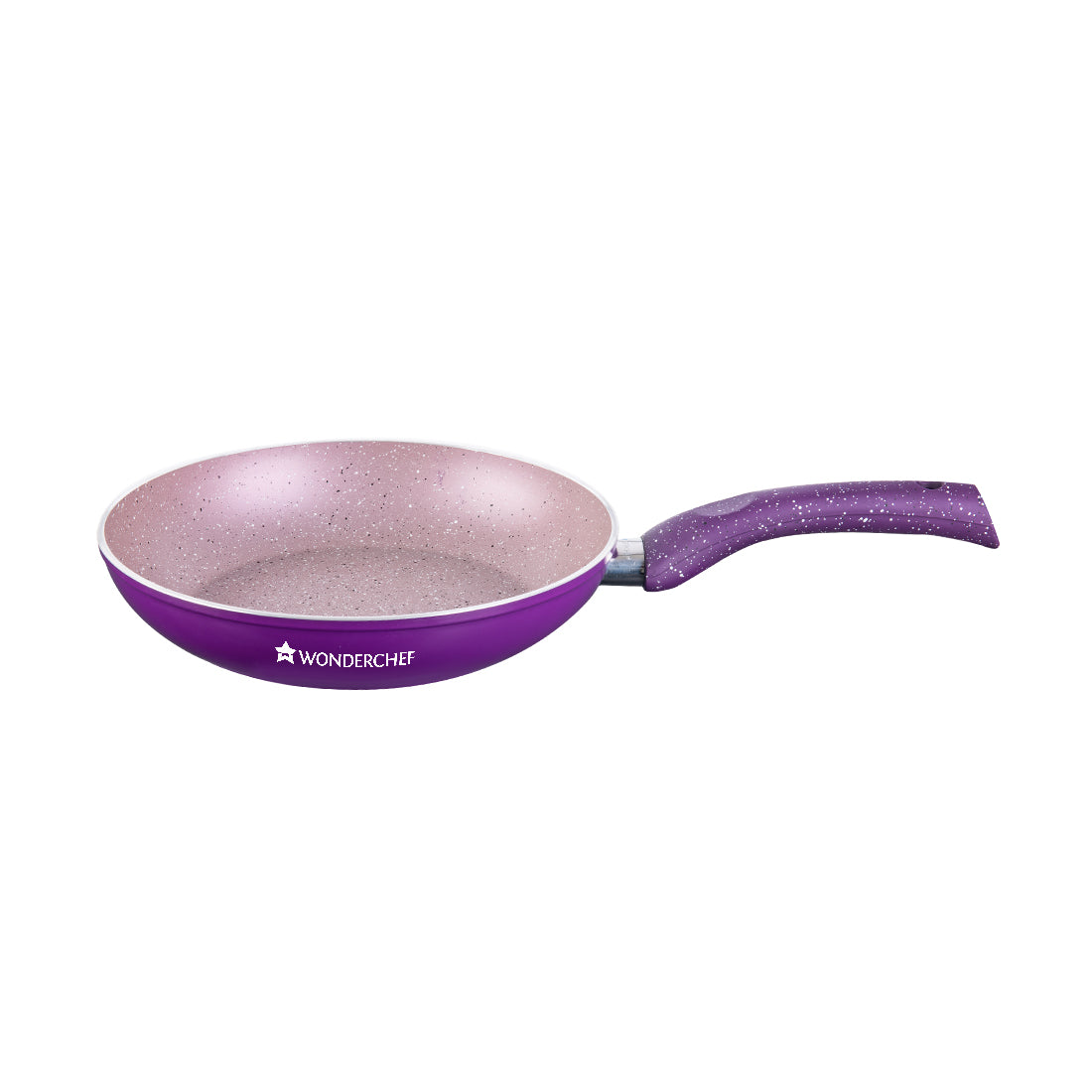 Granite 24 cm Non-Stick Fry Pan | 1.8L | Purple | 5 Layer PFOA Free No ...