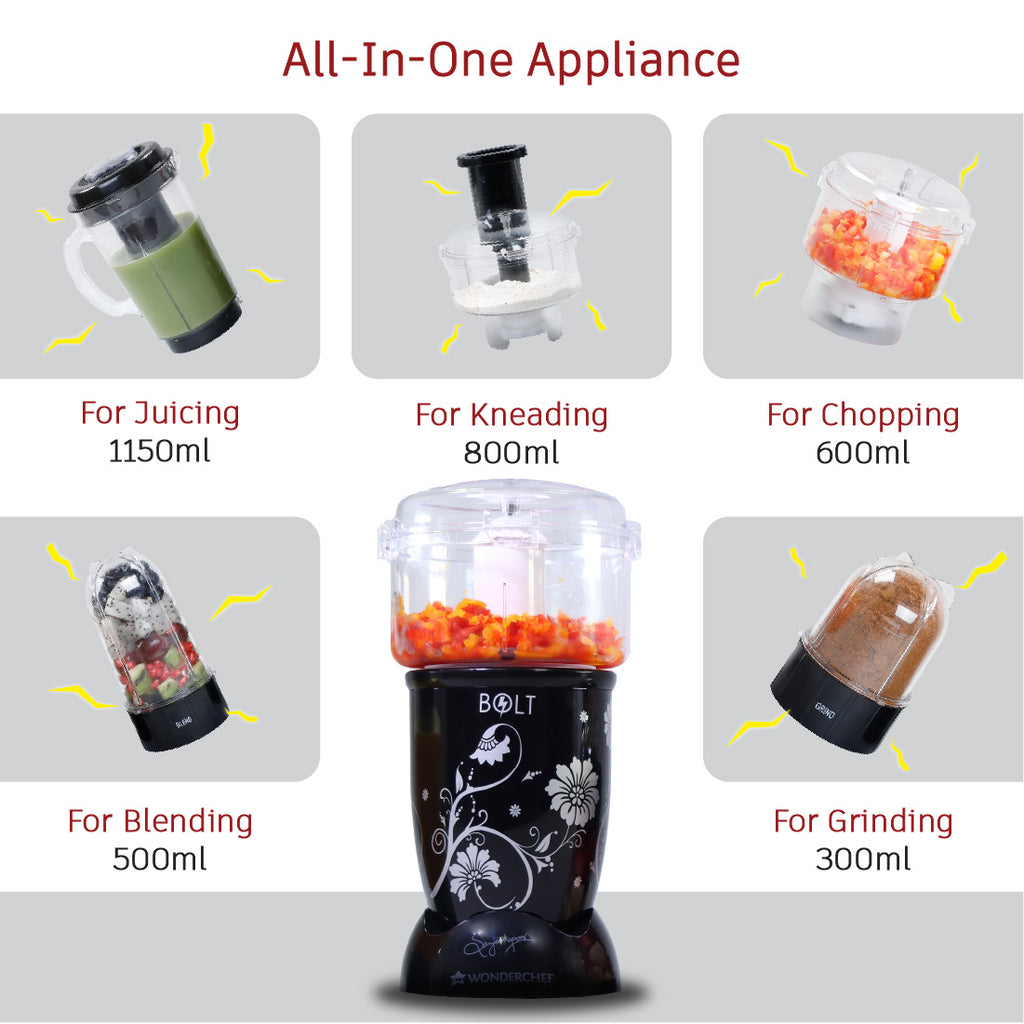 Nutri-blend BOLT-600W Mixer With Food Processor & Atta Kneader ...