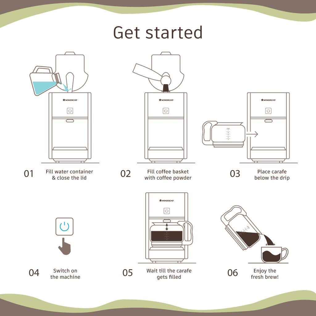 Regalia Pronto Coffee Maker 600W | Coffee Brewer Machine for Home & Of ...